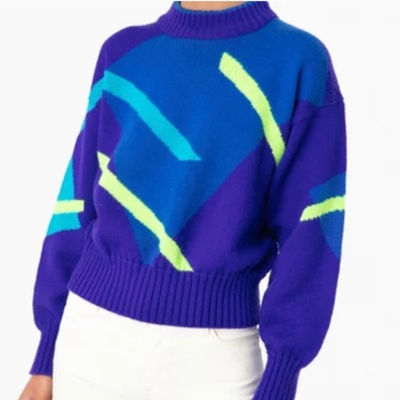 Obermeyer | Sweaters | Vintage Obermeyer Neon Wool Ski Sweater 98s ...